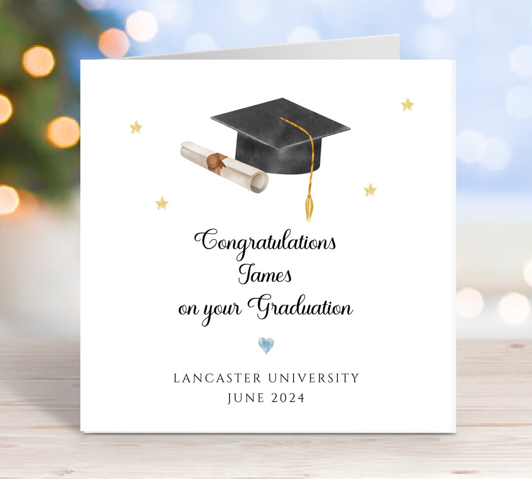 Graduation Card, Congratulations Card, Degree University Graduation ...