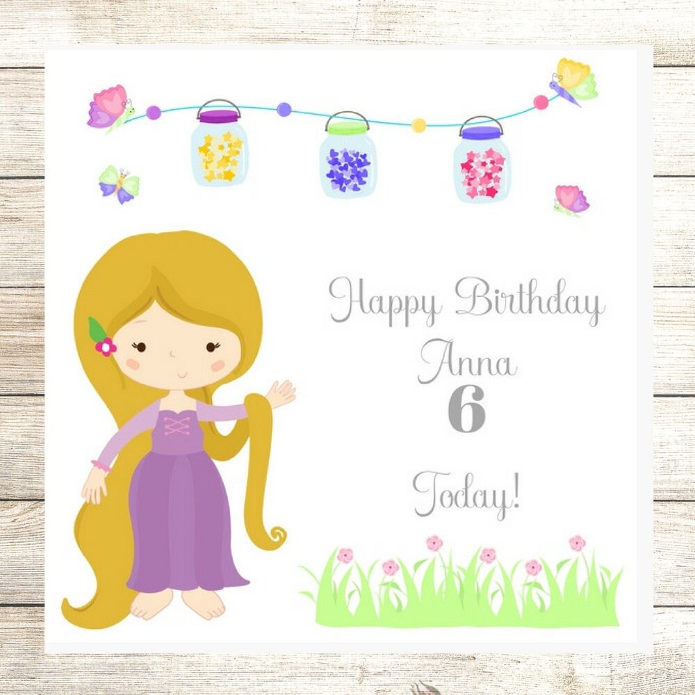 printable rapunzel birthday card printable card free - download ...