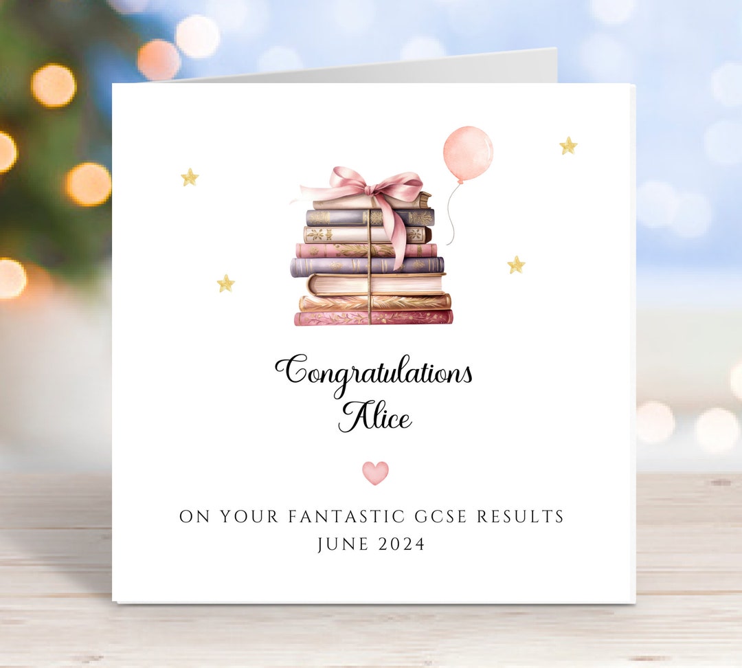Exam Congratulations Card, Exam Results Card, Exam Pass Card, A Level ...