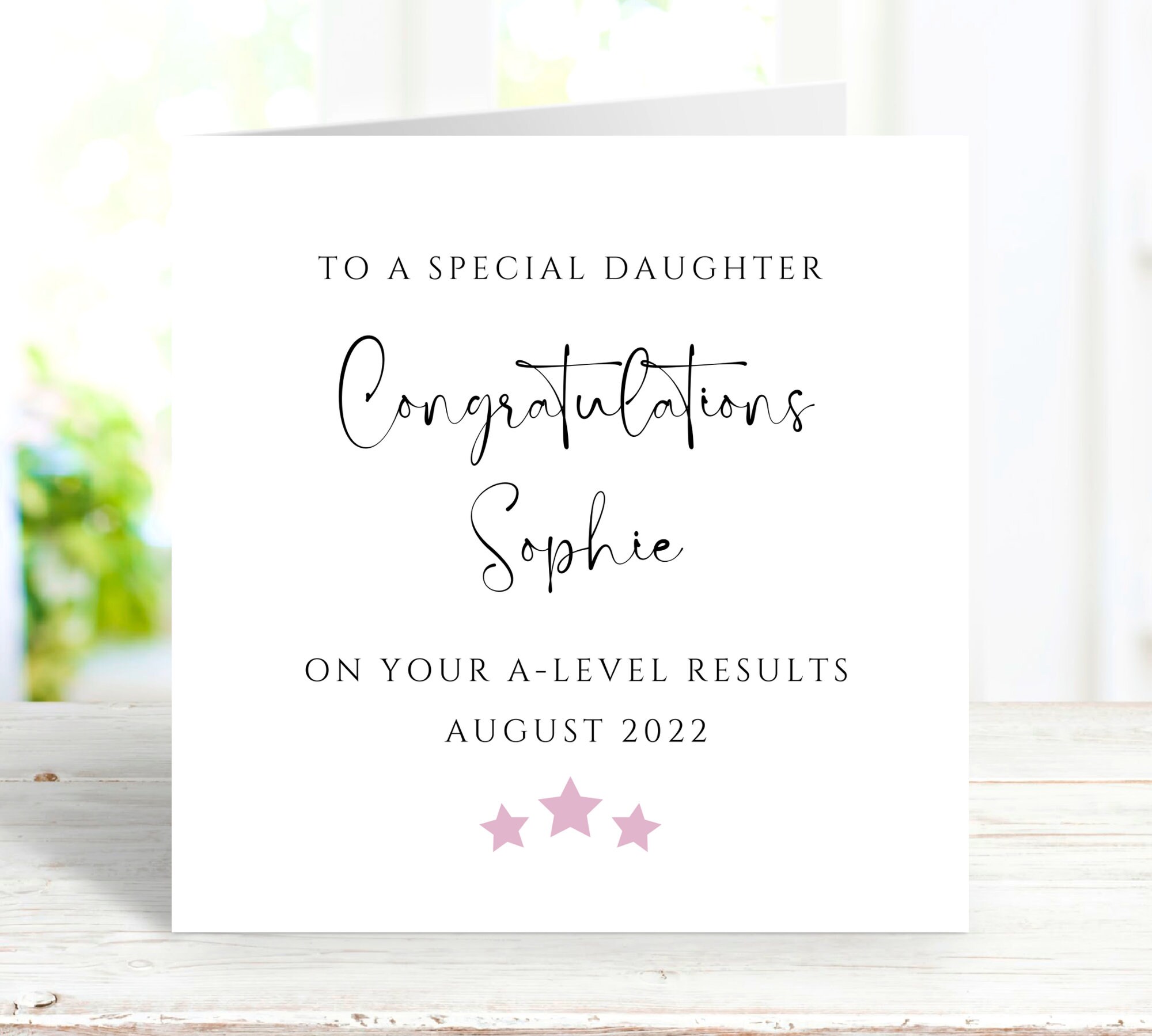 Exam Congratulations Card, Personalised A Level Results Card ...