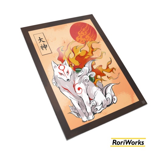 Okami Amaterasu Flower Trail Solar Flare Matte Art Print - Etsy