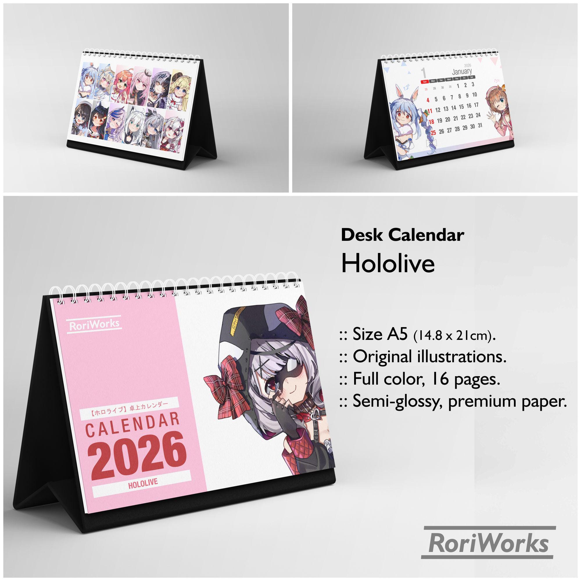 Desk Calendar 2026 - Hololive - Etsy
