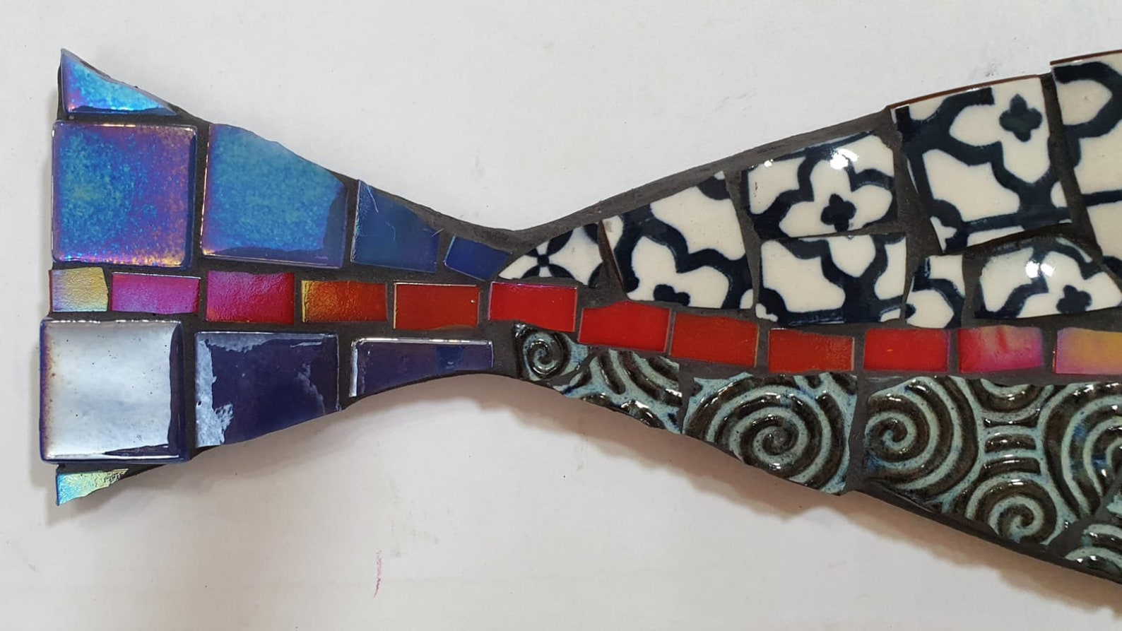 A Mosaic Fish, Wall Art, Home Gift, a Handmade Art, Ceramic and Stained ...