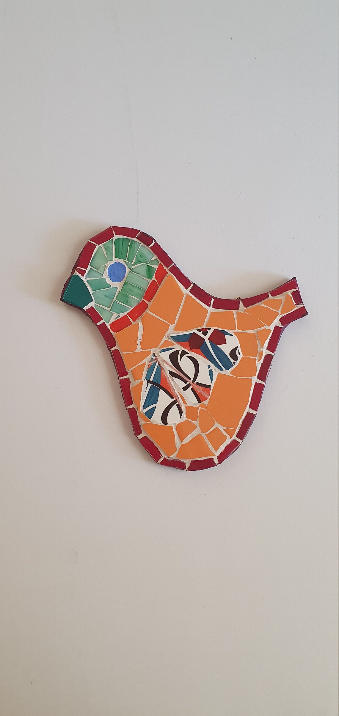 Twin Ceramic Mosaic Birds. Handmade Birds, Wall Art, Mixed Media ...