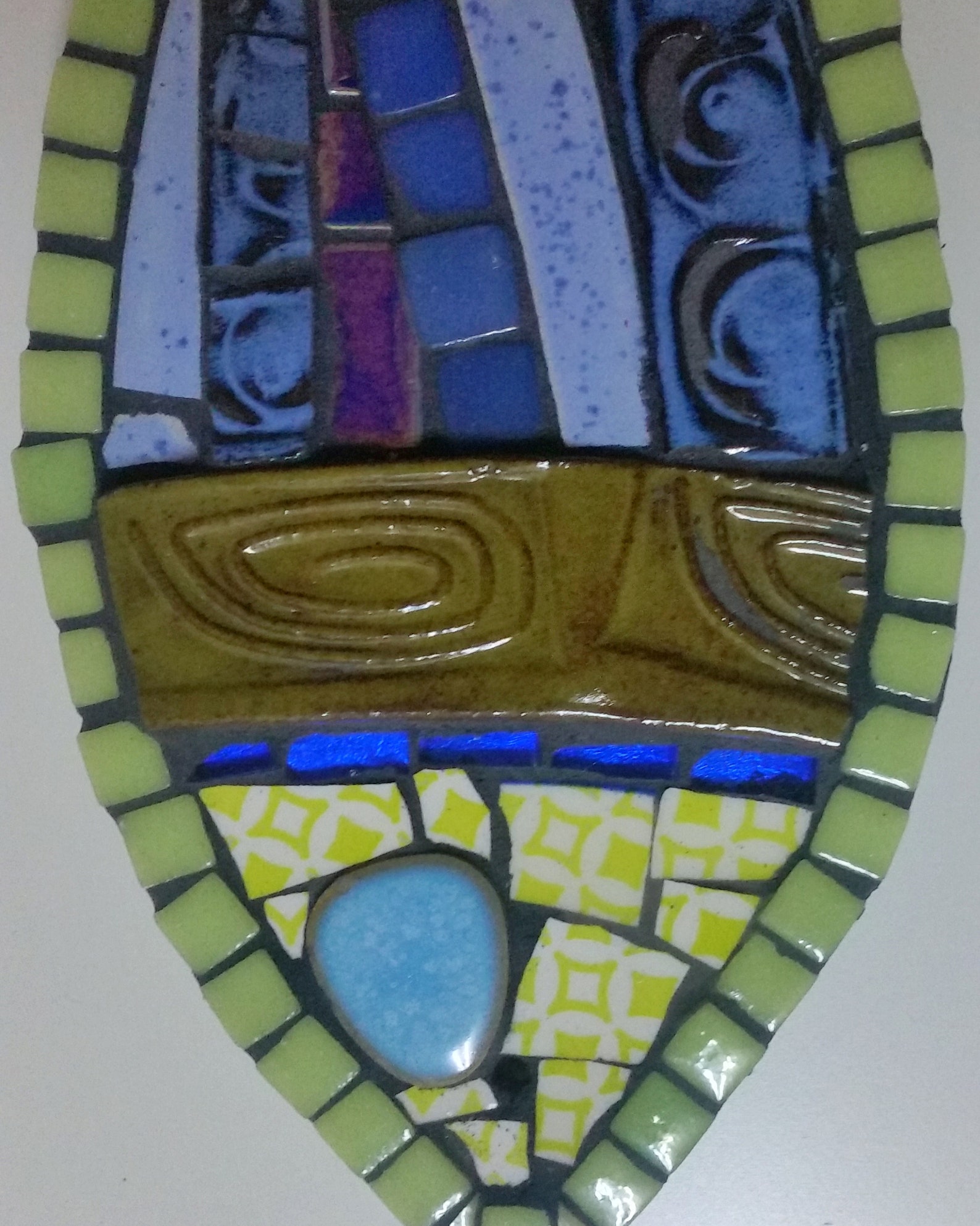 A Mosaic Fish, Wall Art, Home Gift, a Handmade Art, Ceramic and Stained ...