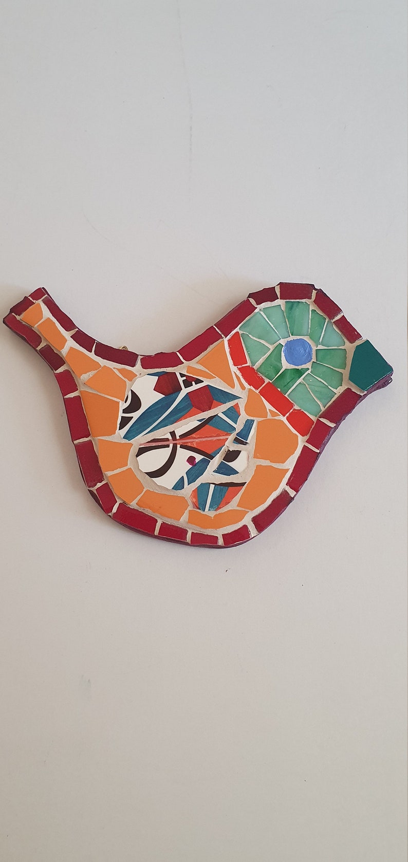 Twin Ceramic Mosaic Birds. Handmade Birds, Wall Art, Mixed Media ...