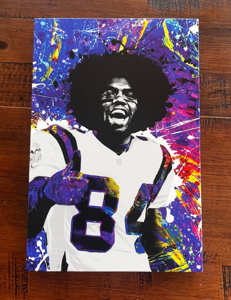 12” X 8” Straight Cash Homie Randy Moss Canvas Painting - Etsy