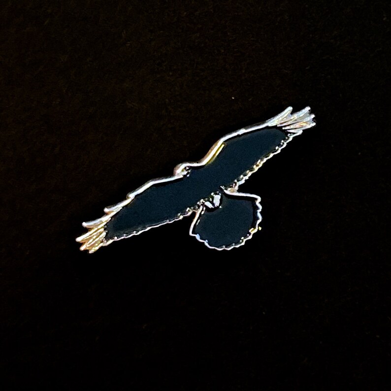 Crow Soft Enamel Pin | Etsy