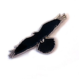 Crow, Soft Enamel Pin - Etsy