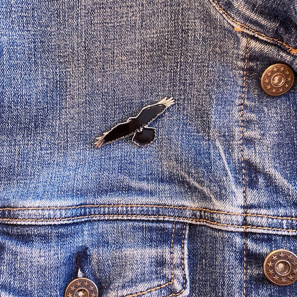 Raven Enamel Pin - Etsy