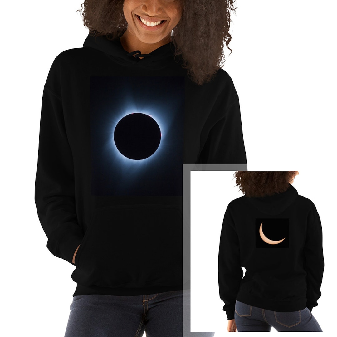 Total Solar Eclipse Double-sided Hoodie | Astronomy Gift | Hooded ...