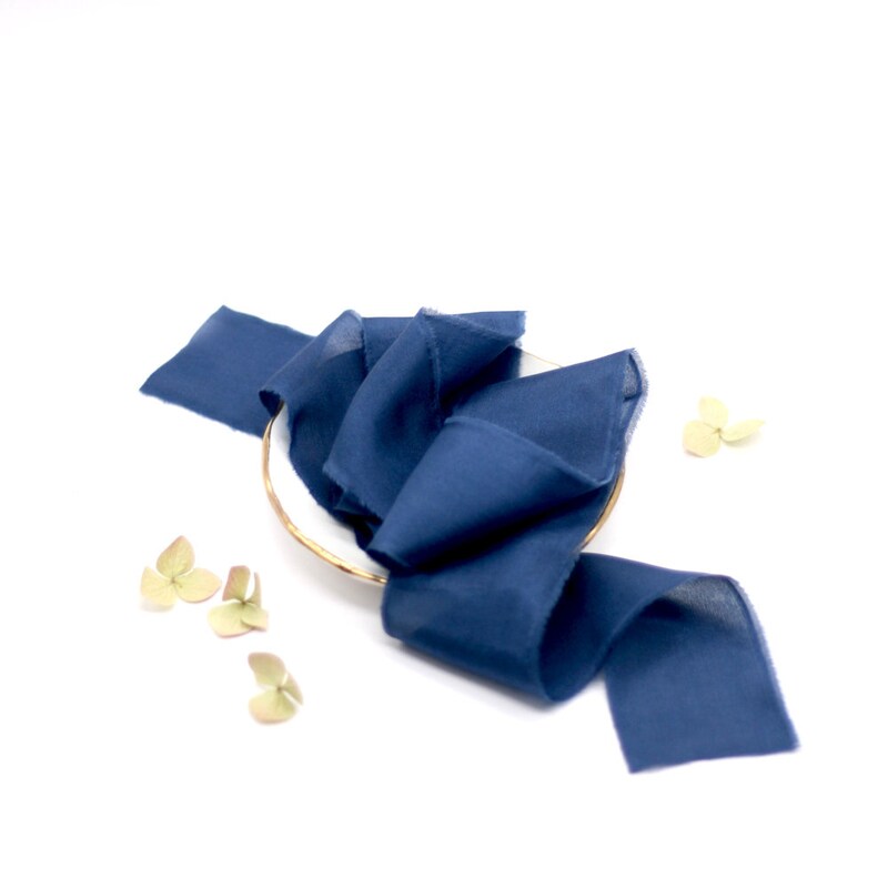 Blue Silk Ribbon - Etsy