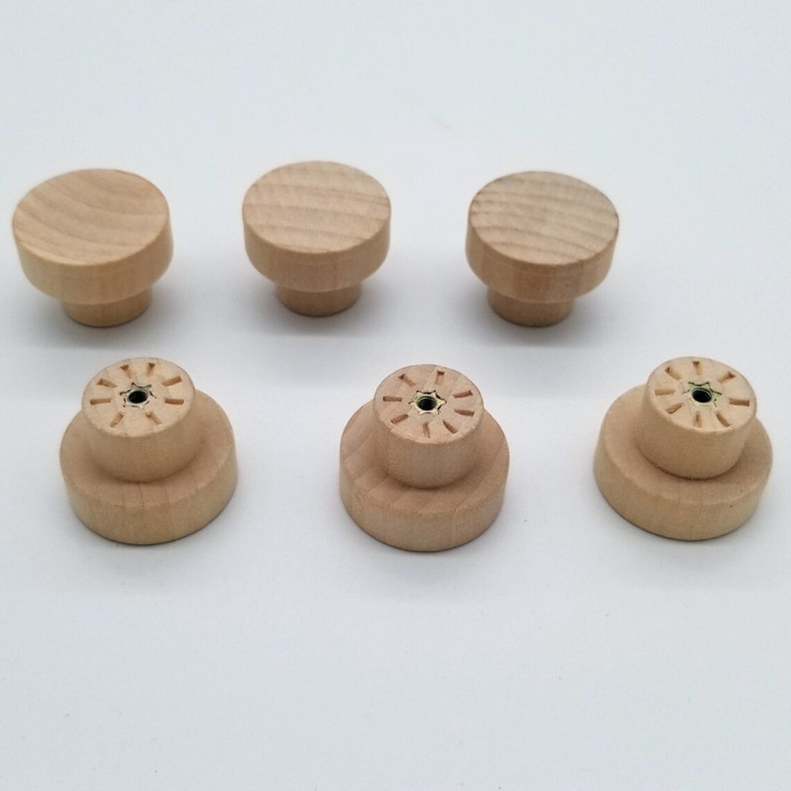 Natural Wood Flat Drawer Knob Boho Nursery Dresser Pull - Etsy
