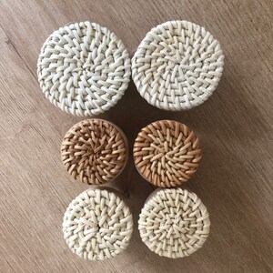 Boho Rattan Drawer Furniture Hardware Cabinet Knobs, Dresser Pulls ...
