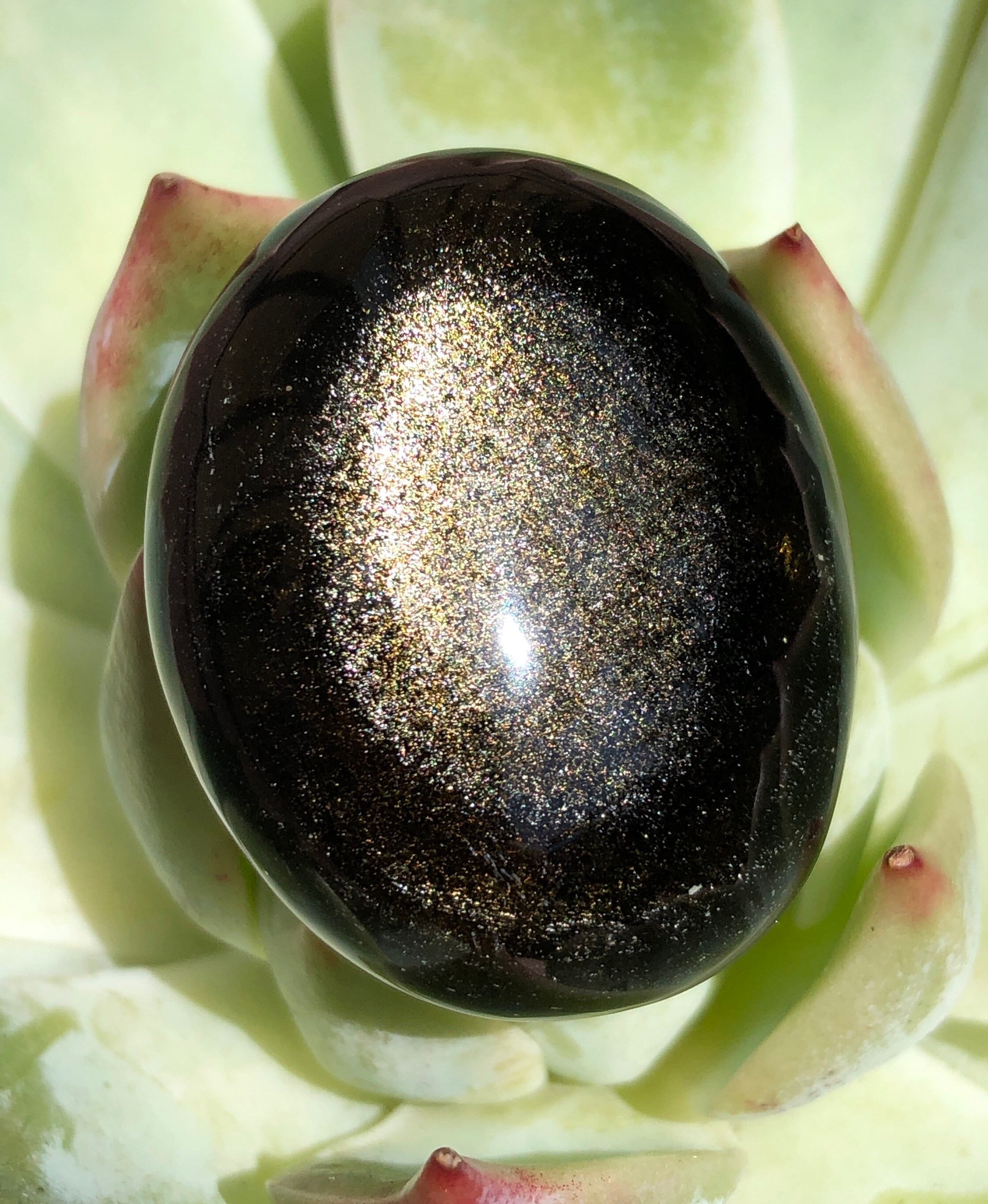 Gold Sheen Obsidian Pebble: "wizard Stone" From Mexico - Etsy