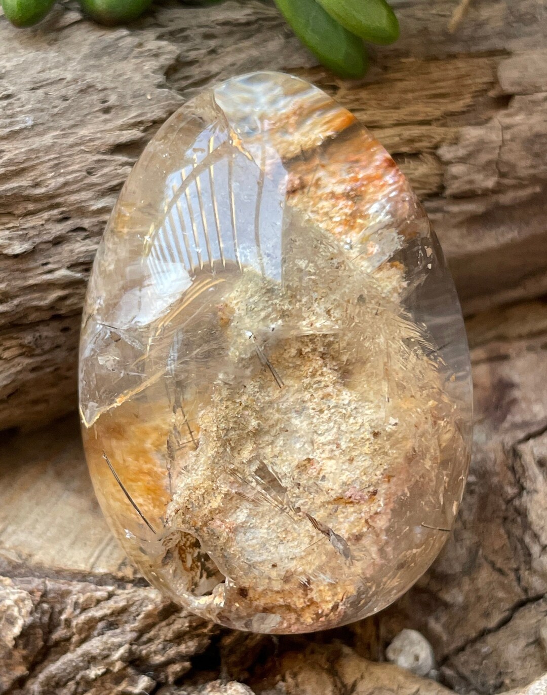 Beautiful Inclusion Quartz Dome With Rainbow From Brazil - Etsy