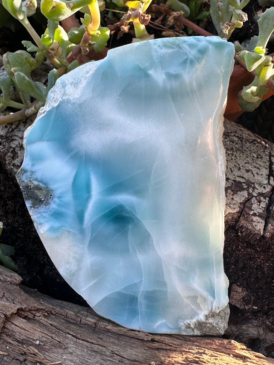 AAA Larimar Slab: Hand Polished Atlantis Stone From Dominican Republic ...