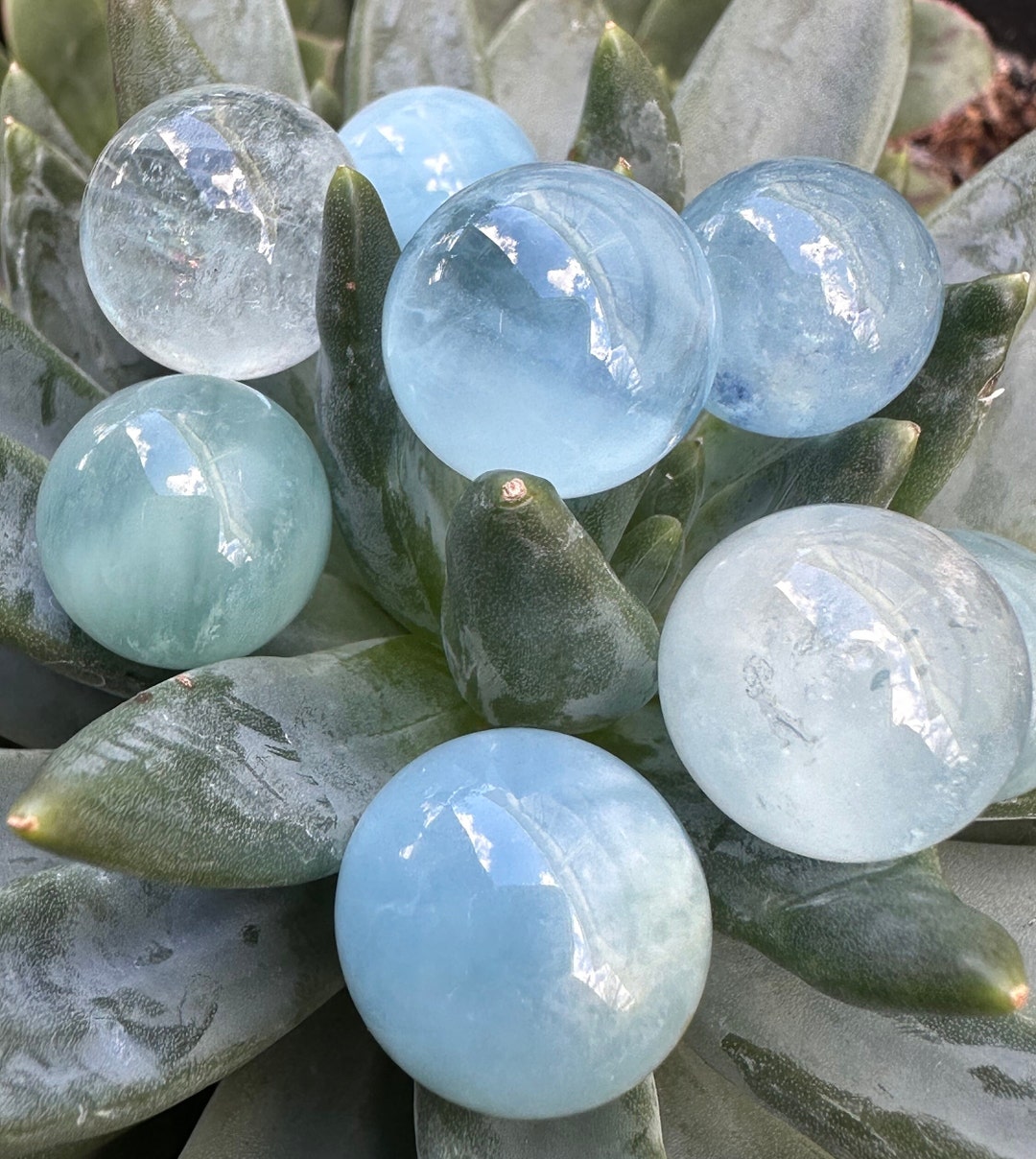 Stunning High Quality Aquamarine Mini Sphere From Brazil - Etsy