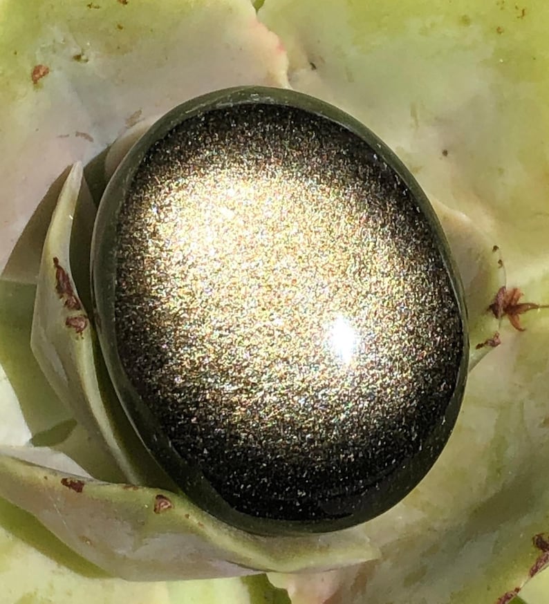 Gold Sheen Obsidian Pebble: "wizard Stone" From Mexico - Etsy