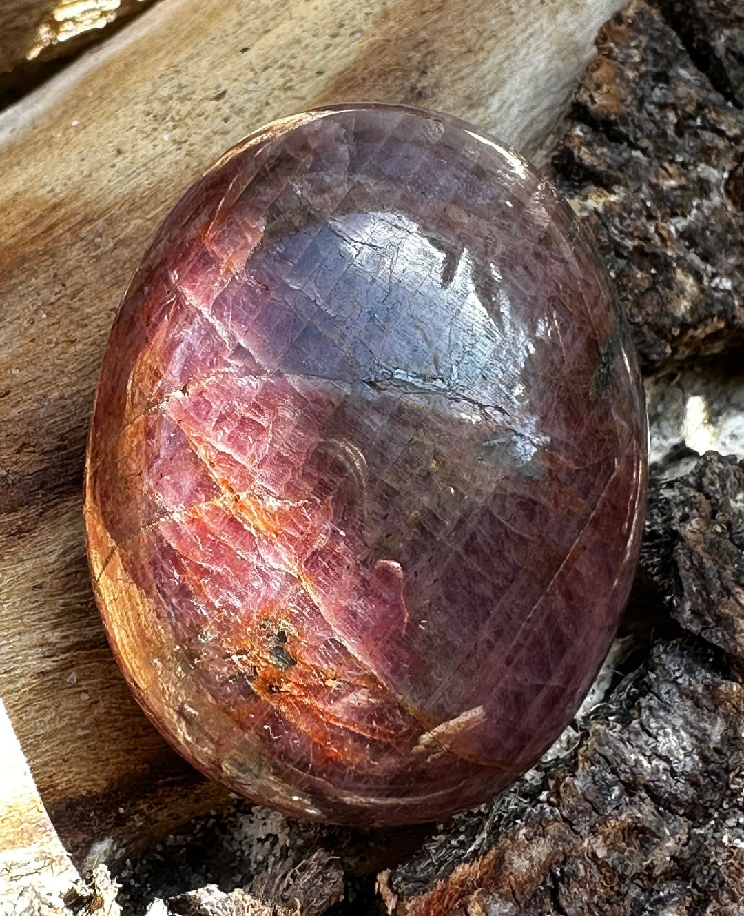 Ruby Palm Stone From India - Etsy