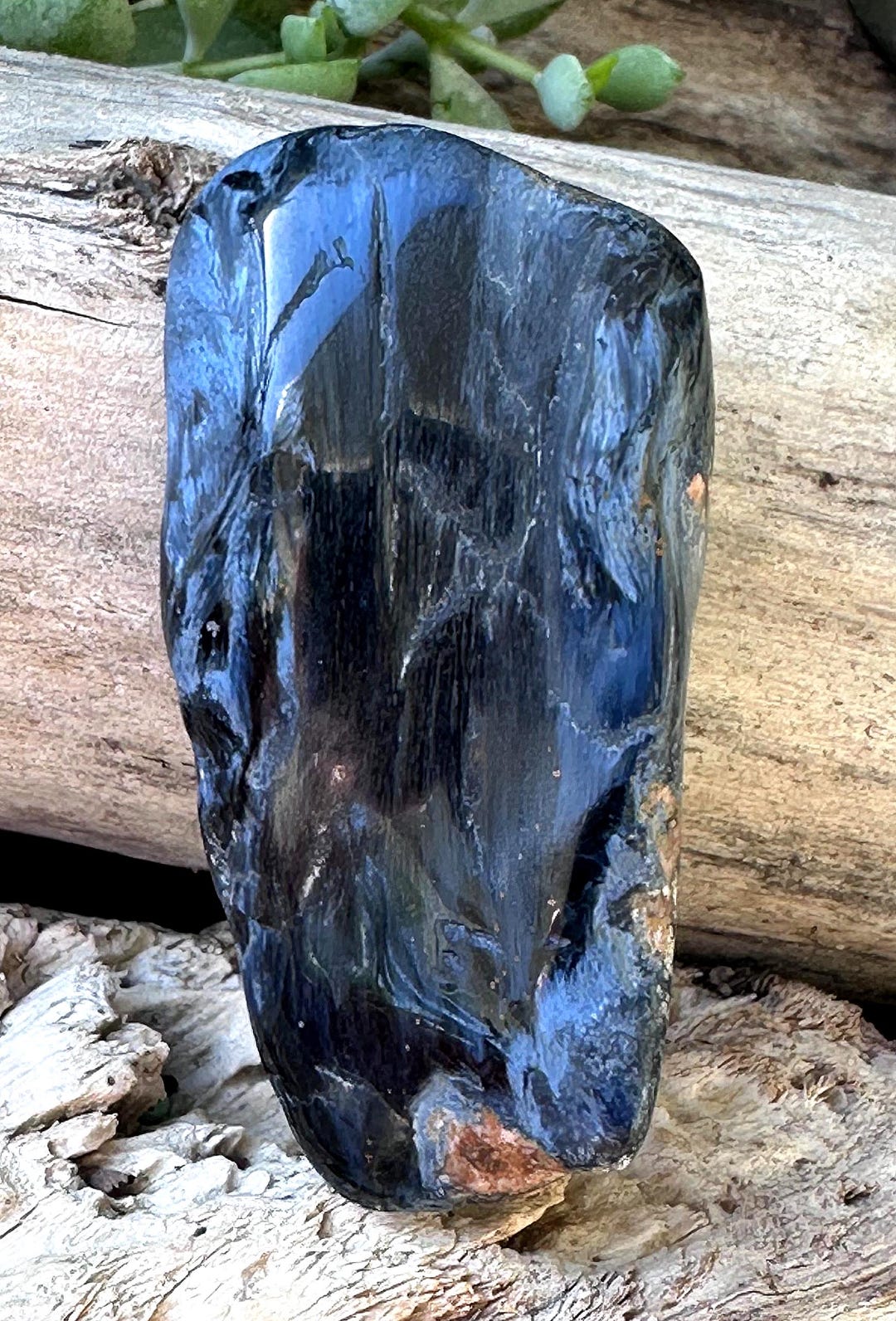 Blue Pietersite Quartz Stone: Tempest Stone With Chatoyance - Etsy