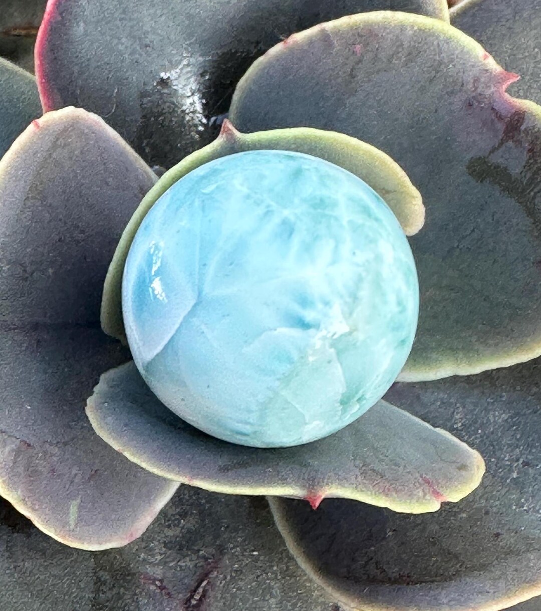 Soothing Hand Polished Exceptional AAA Quality Natural Larimar Sphere ...