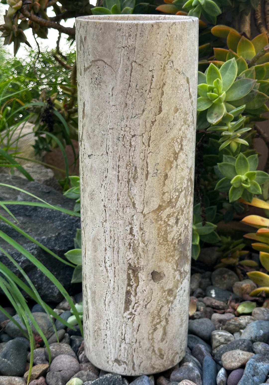 Stunning Hand Carved Travertine Vase From Mexico - Etsy