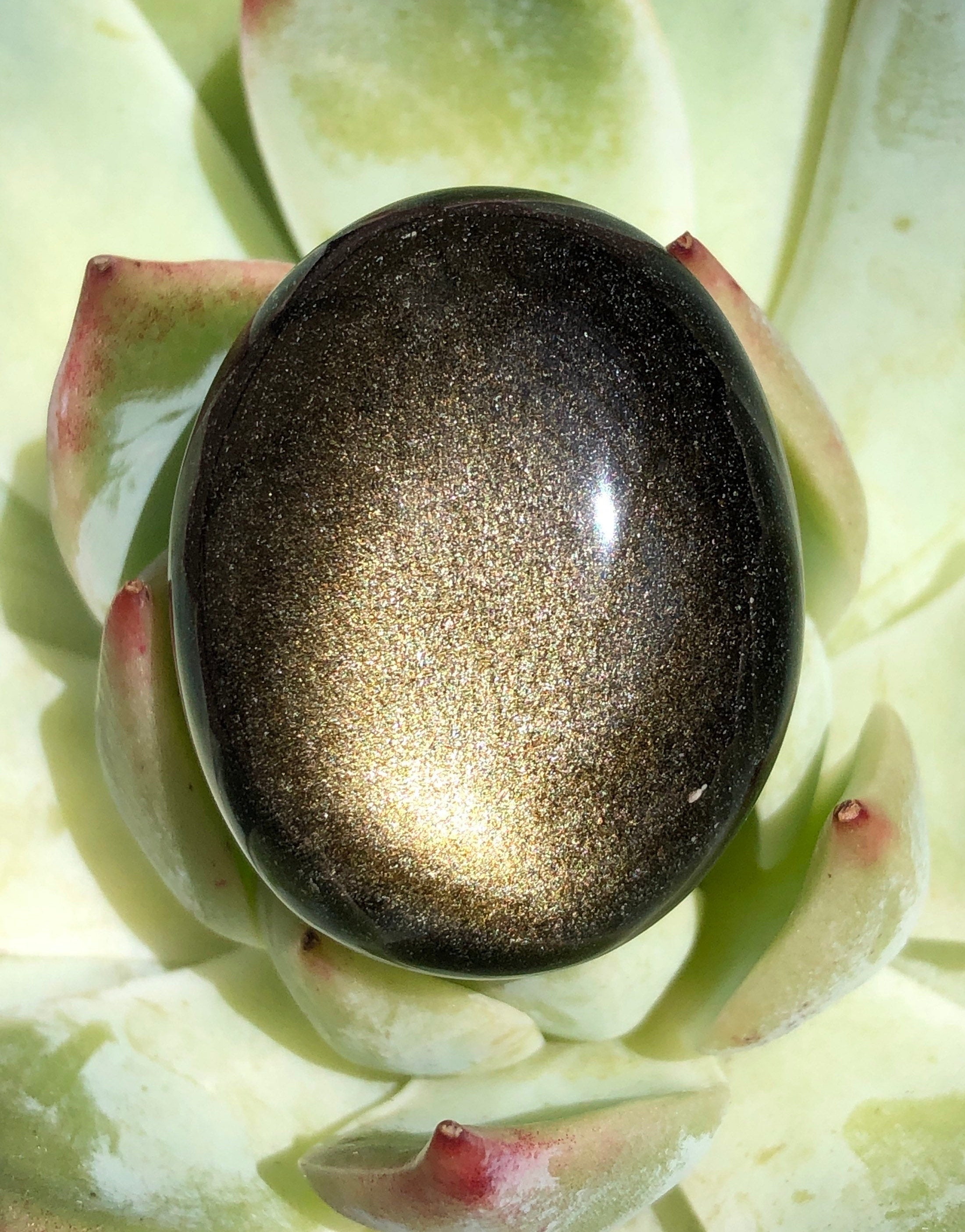Gold Sheen Obsidian Pebble: "wizard Stone" From Mexico - Etsy