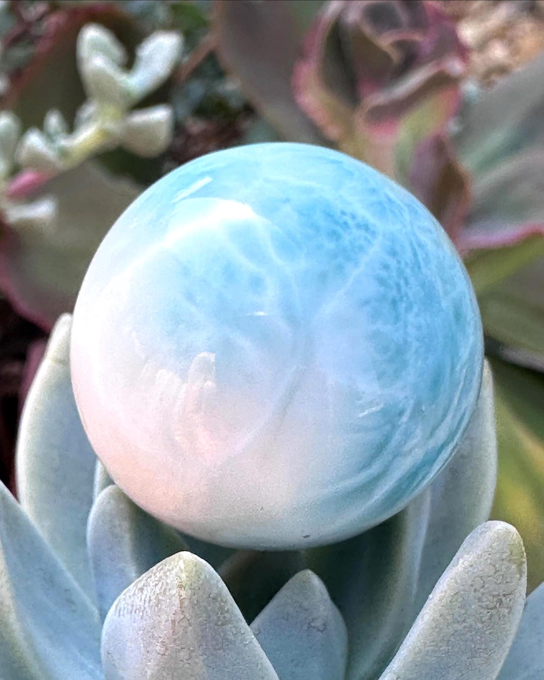 Polished Exceptional AAA Quality Larimar Sphere From Dominican Republic ...