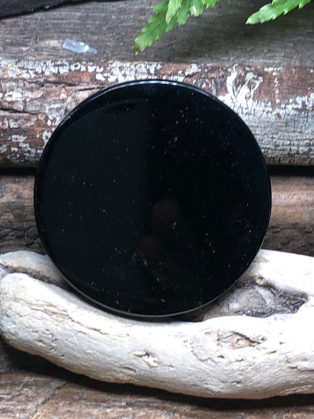 Black Obsidian Disc / Polished Obsidian Scrying Mirror From Mexico - Etsy