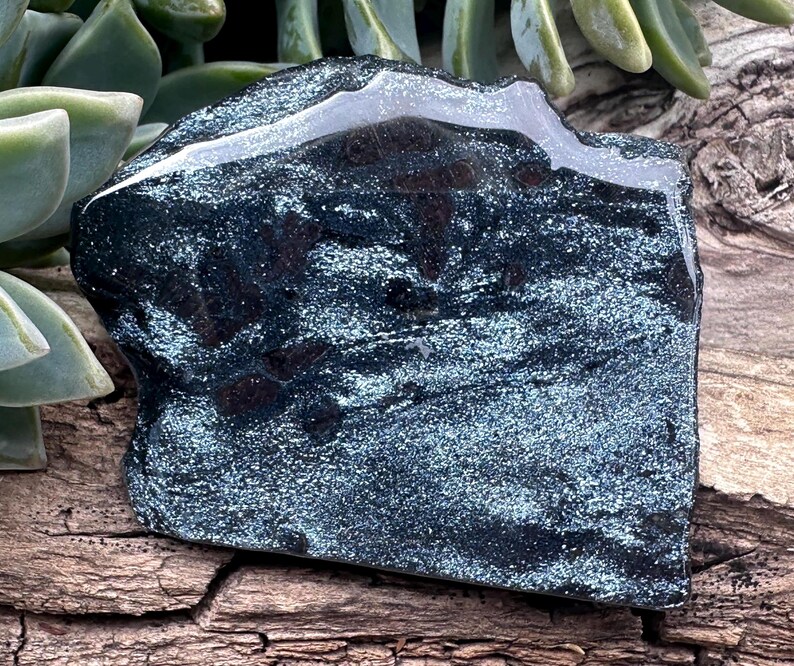 Reserved for Lisa** Specular Hematite Slab, Vibrant Metallic Luster ...