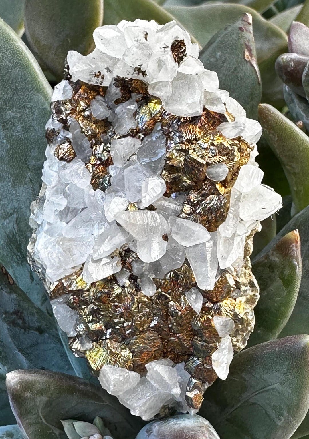 Calcite Chalcopyrite Crystal Cluster: Earth Stone Decor - Etsy