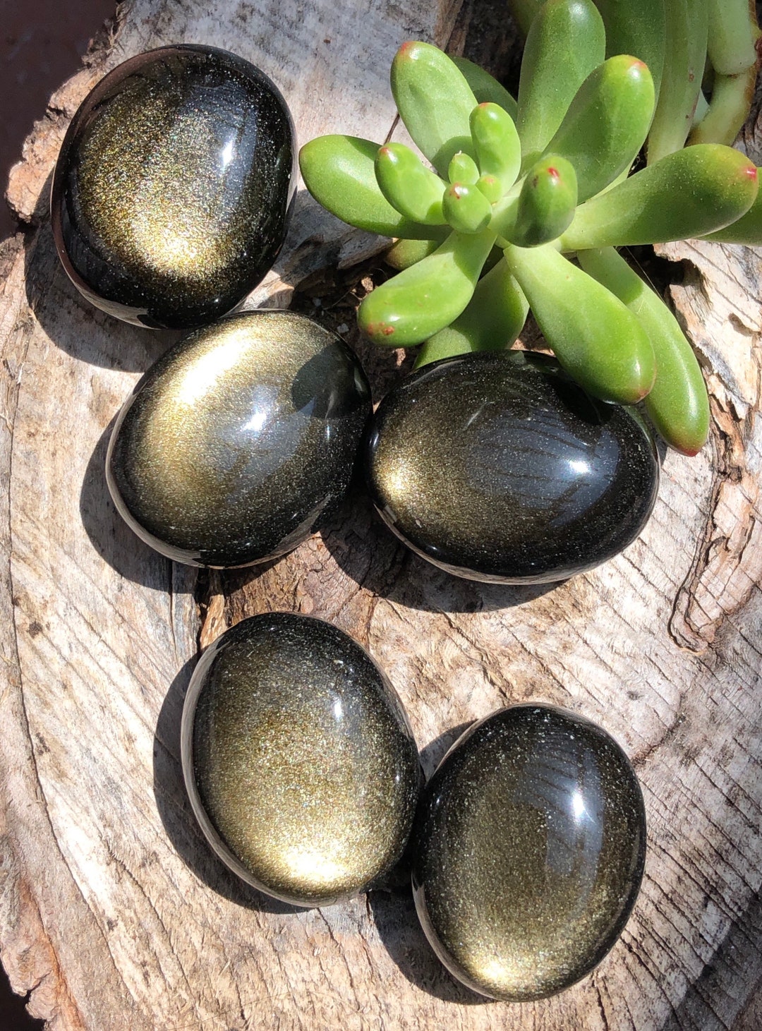 Beautiful Exceptional Quality Gold Sheen Obsidian Small - Etsy