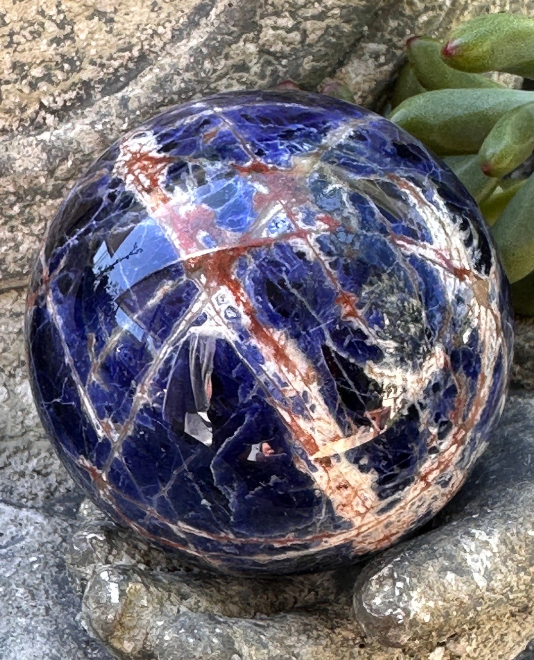 Enchanting Natural Sodalite Sphere From Brazil Natural - Etsy