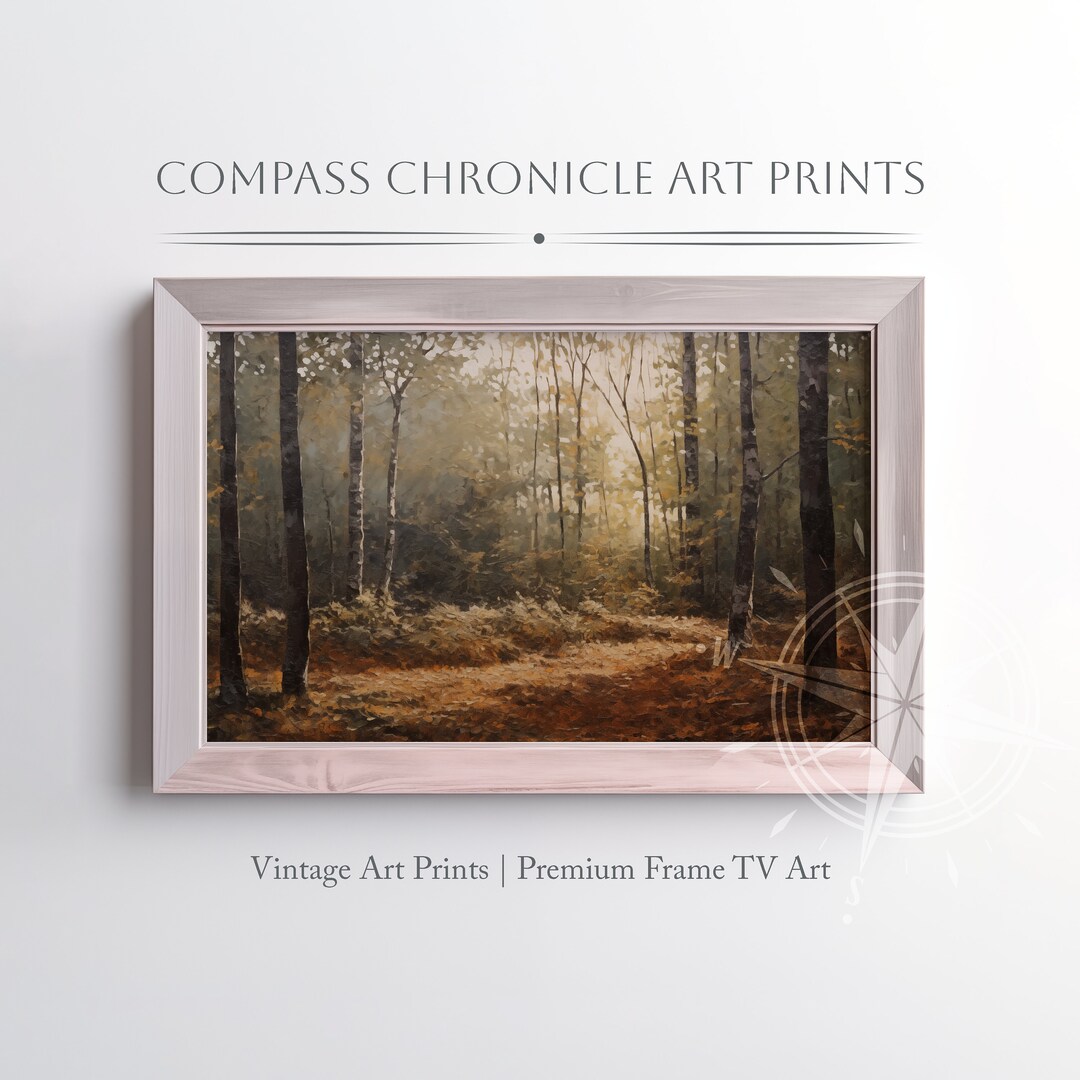 Printable Forest Painting, Digital Painting, Autumn Fall Vibes ...