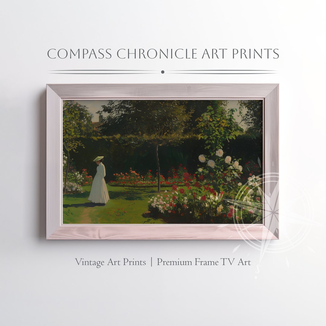 Monet Style Garden Painting: Vintage Cottagecore Art (digital Download ...