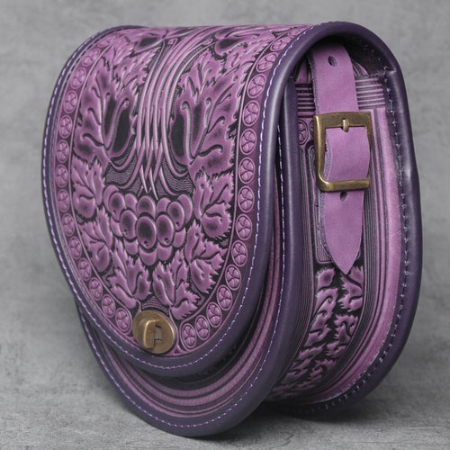 Purple Mini Purse Mini Bag Crossbody Purple Leather Bag | Etsy