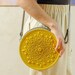 Yellow Round Bag Yellow Leather Purse Women Round Bags - Etsy