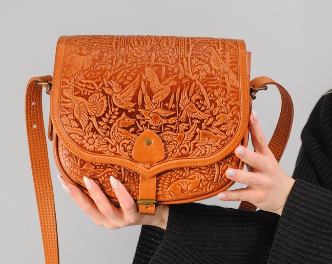 Foxy Messenger Bag Big Leather Purse Capacious Leather Bag - Etsy