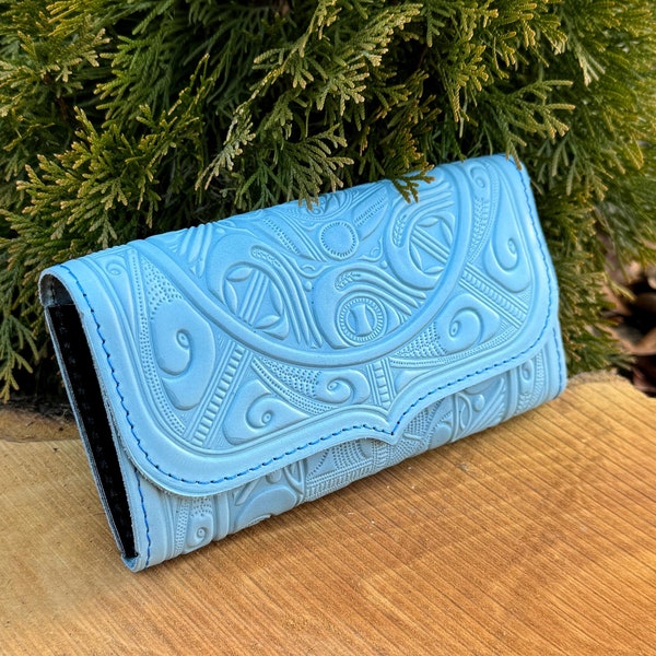 Light Blue Leather - Etsy