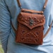 Foxy Leather Backpack Small Boho Packpack Leather Backpack - Etsy