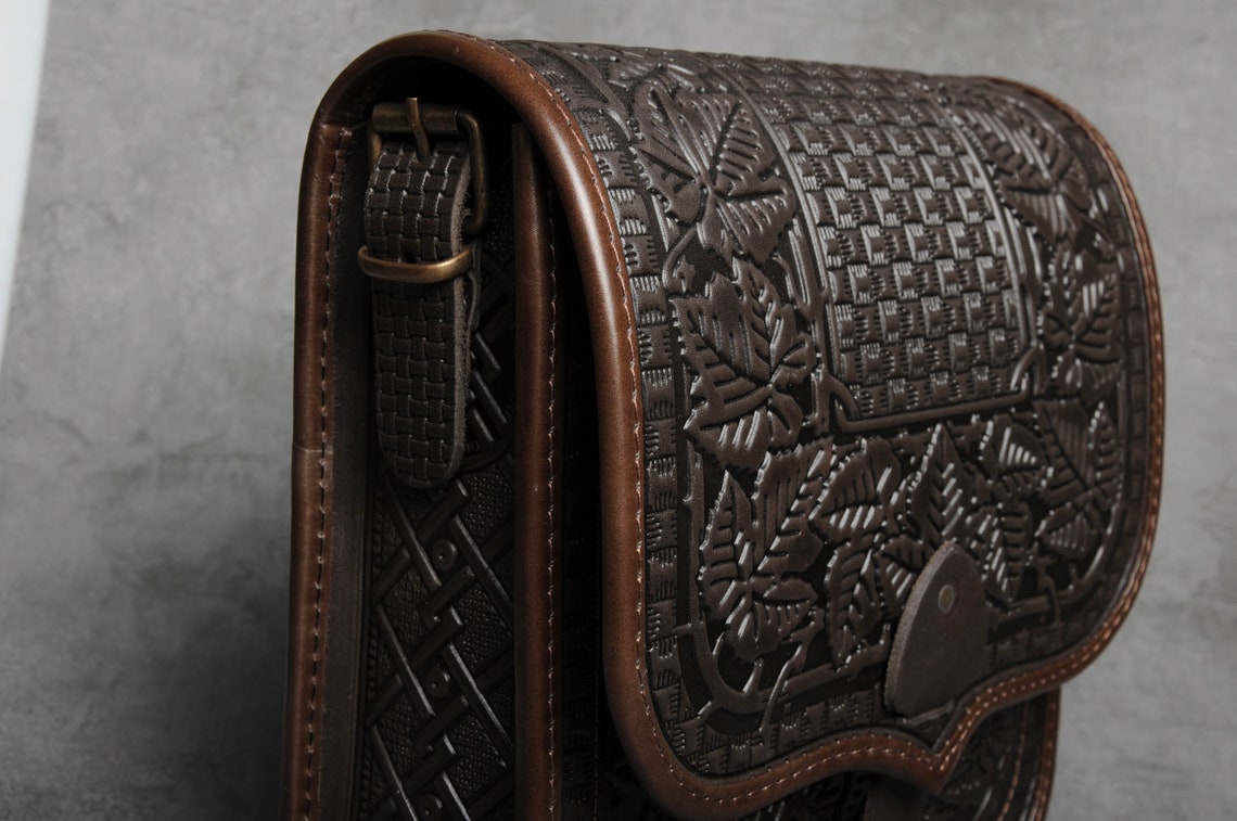 Brown crossbody bag leather purse brown leather bag | Etsy