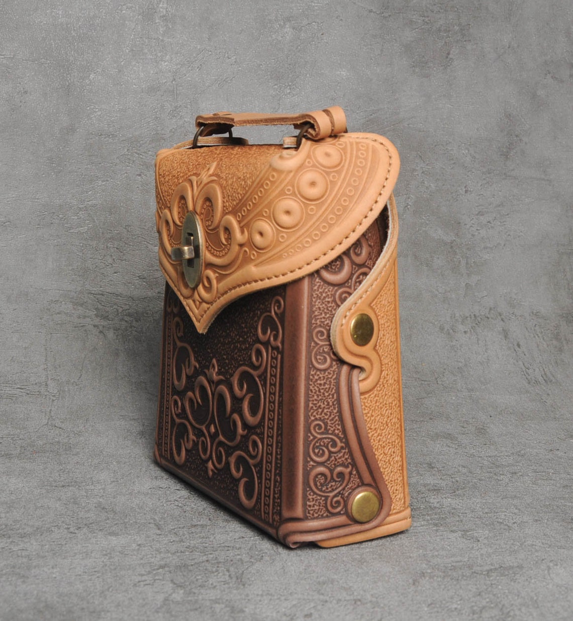 Leather Boho Rucksack Leather Backpack Women Beigebrown - Etsy