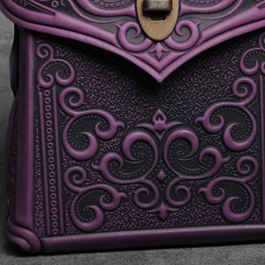 Purple Leather Backpack, Small Boho Packpack, Leather Backpack Women ...