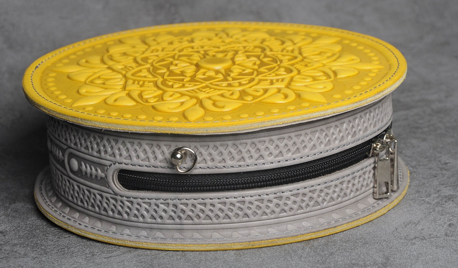 Yellow round bag yellow leather purse women round bags | Etsy