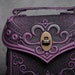 Purple Leather Backpack Small Boho Packpack Leather Backpack - Etsy