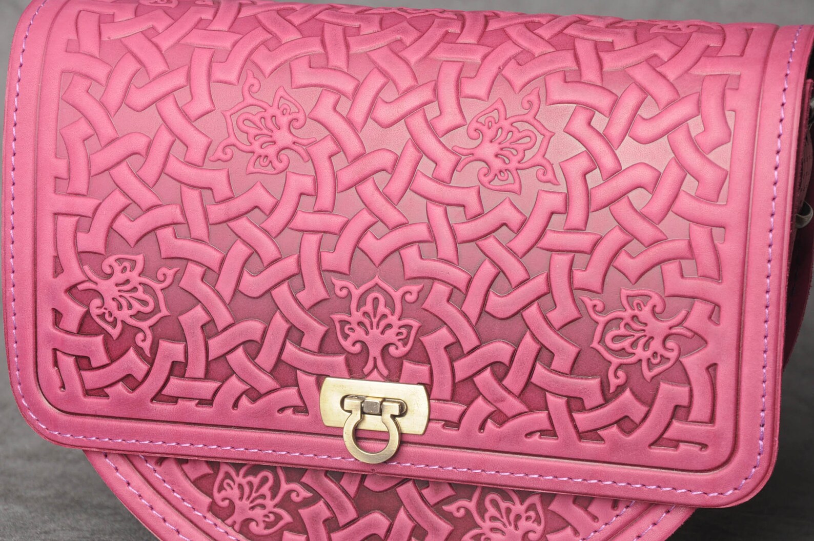 Pink Leather Purse Big Shoulder Bag Pink Genuine Leather - Etsy