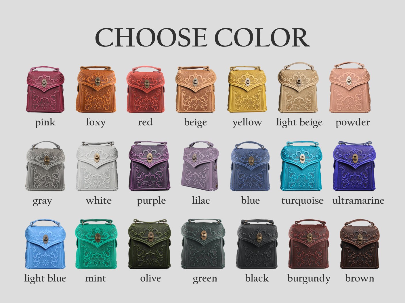 Embossed Leather Backpack: Small Boho Convertible Bag - Etsy