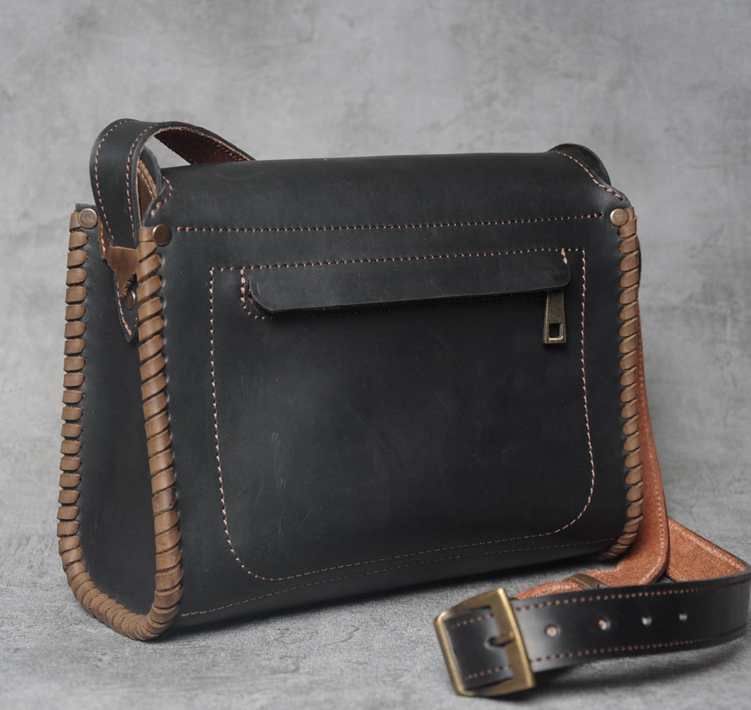 Leather Bag Black Exclusive Shoulder Bag Genuine Leather - Etsy