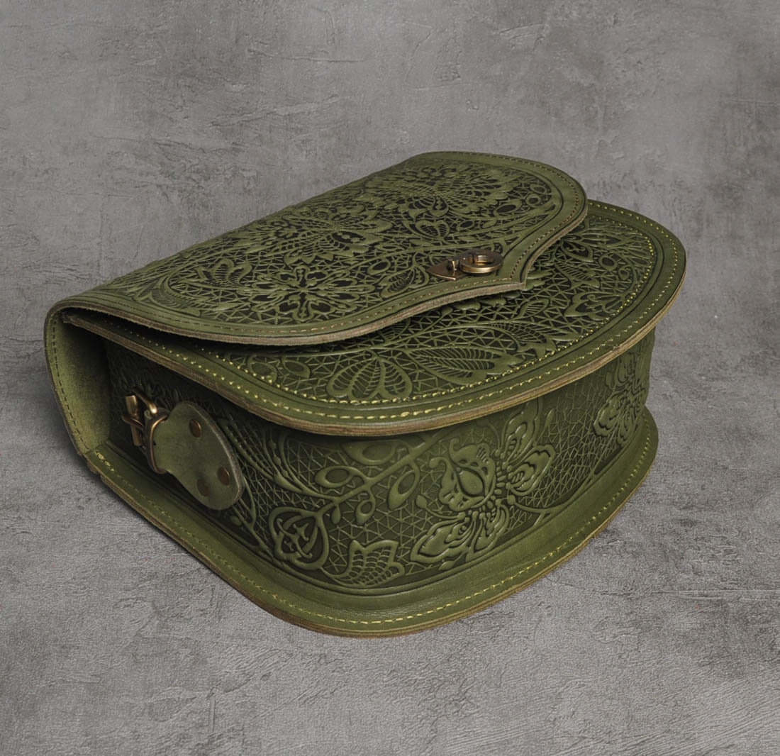 Olive Crossbody Bag Green Shoulder Bag Bag With Flowers - Etsy